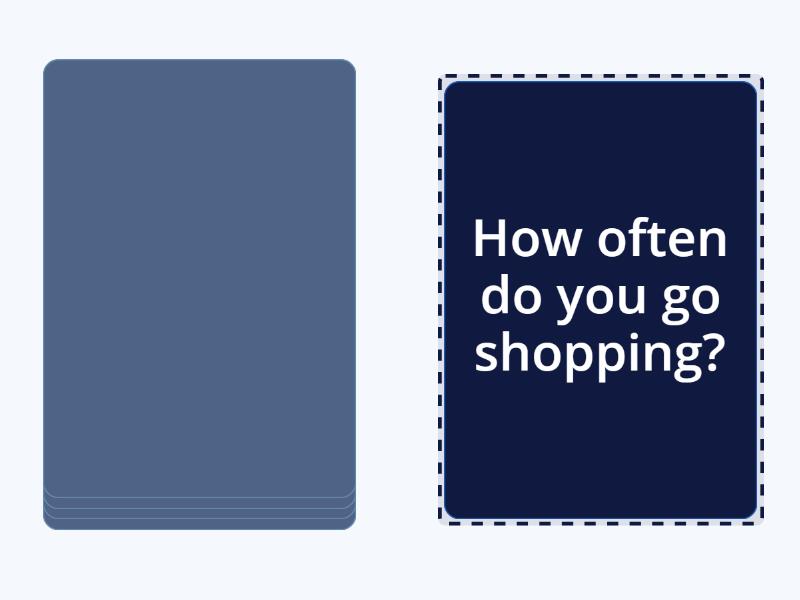Talking about shopping - Speaking cards