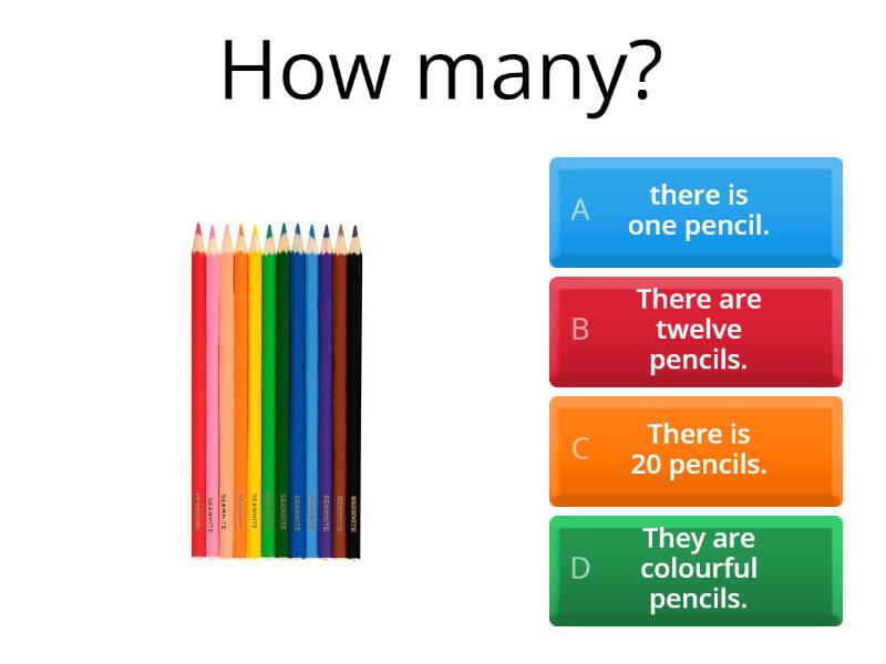 Numbers + Classroom Objects - Quiz