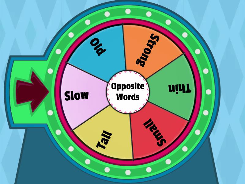 Opposite Words - Spin the wheel