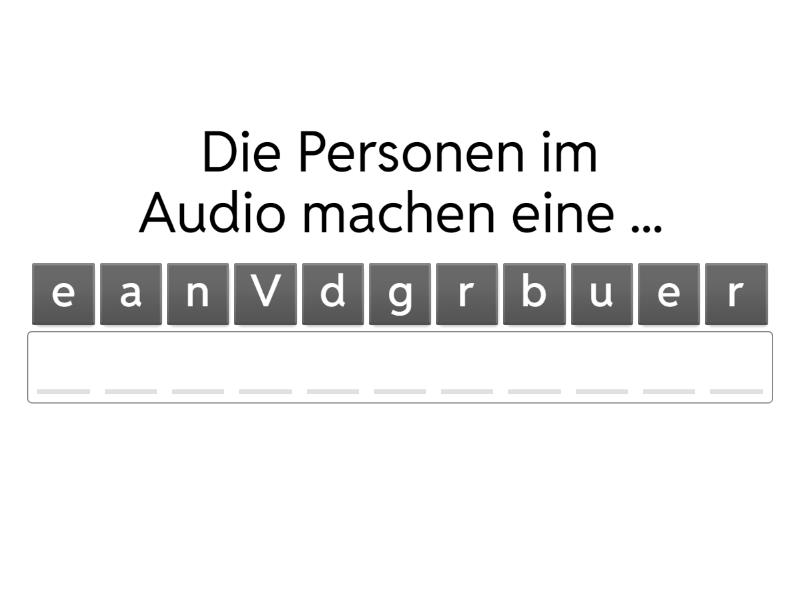 A1 K5 Thema identifizieren - Anagramm