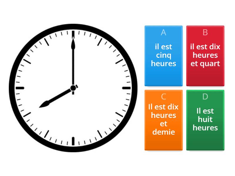 Quelle heure est-il? (What time is it?) - Quiz