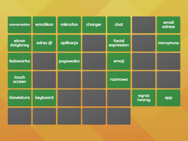 Junior Explorer 6 Unit 1 Vocabulary - Matching pairs