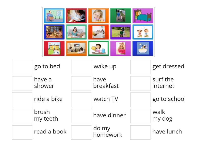 Daily routines - Match up