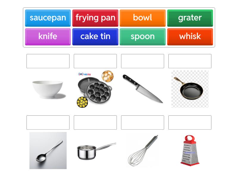 quiz cooking tools - Match up