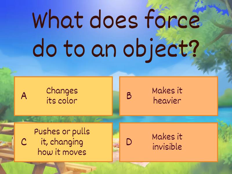 Force and Motion Quiz - Cuestionario