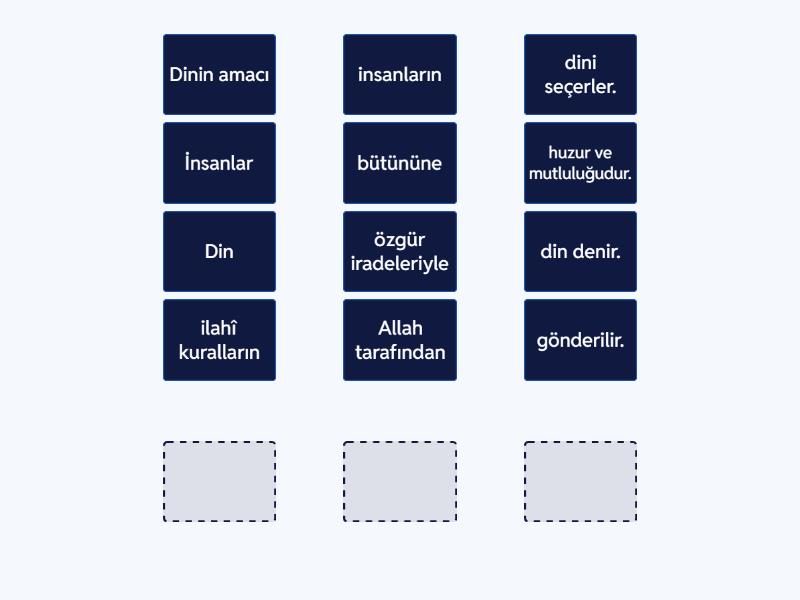 Din nedir? - Setler oluşturun