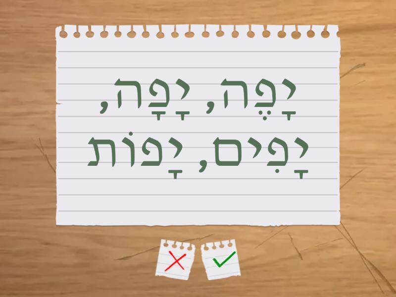 Adjectives- Hebrew 1 - Flash cards