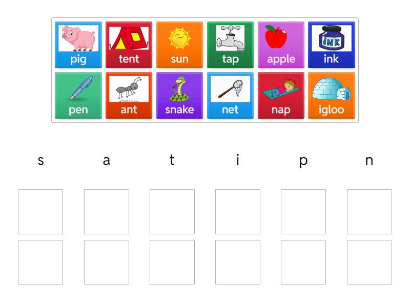 Jolly Phonics Group 1 Sorting - Group sort
