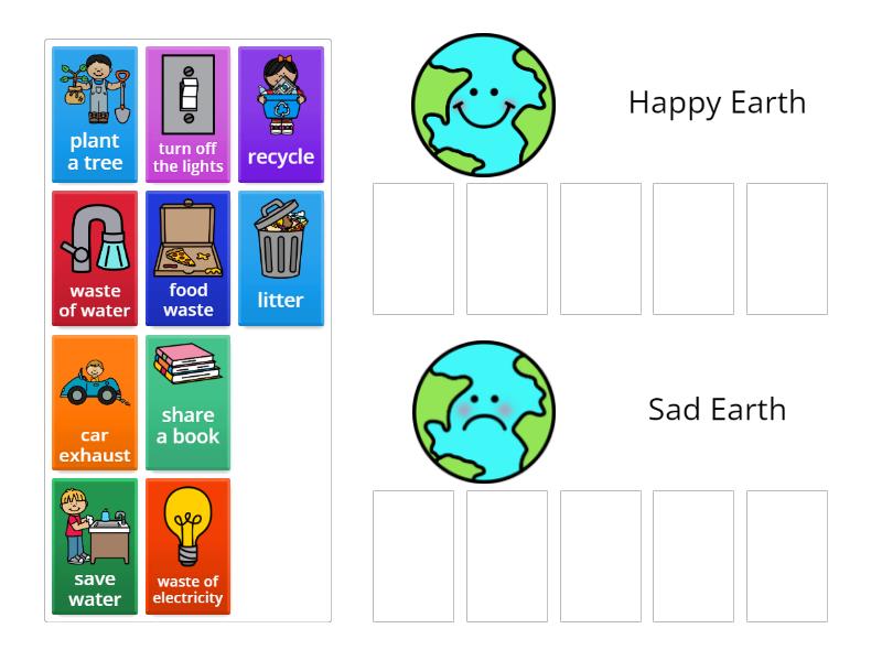 Happy Earth vs. Sad Earth - Group sort
