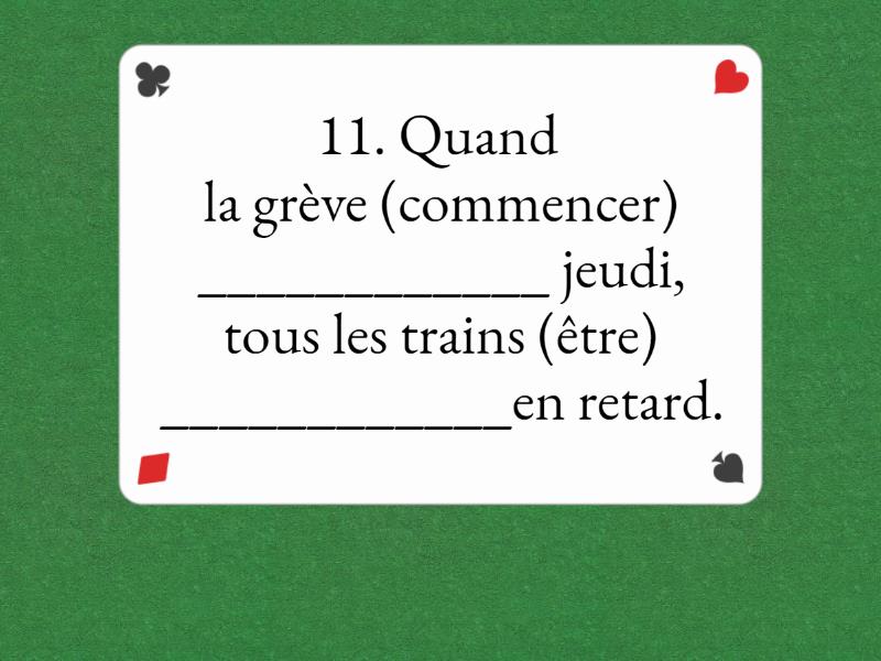 Emmanuelle Imparfait - passé composé ? - Flash cards