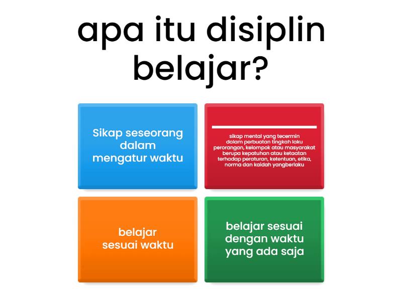 PENTING DISIPLIN BELAJAR - Quiz