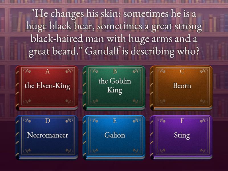 The Hobbit chapter 7 - Quiz