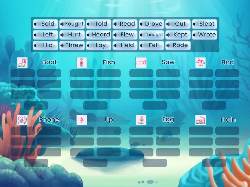 EC I3 3A - Irregular Past Forms - Group sort