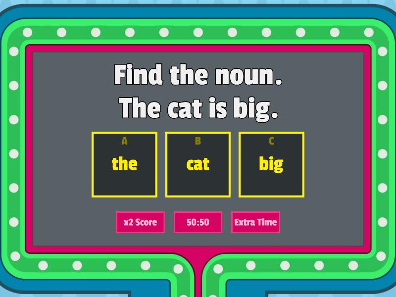 Nouns - Gameshow quiz