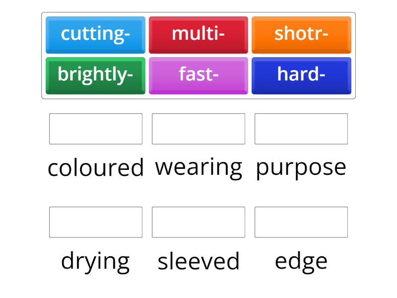 Focus 3 Unit 1 Compound adjectives - Match up