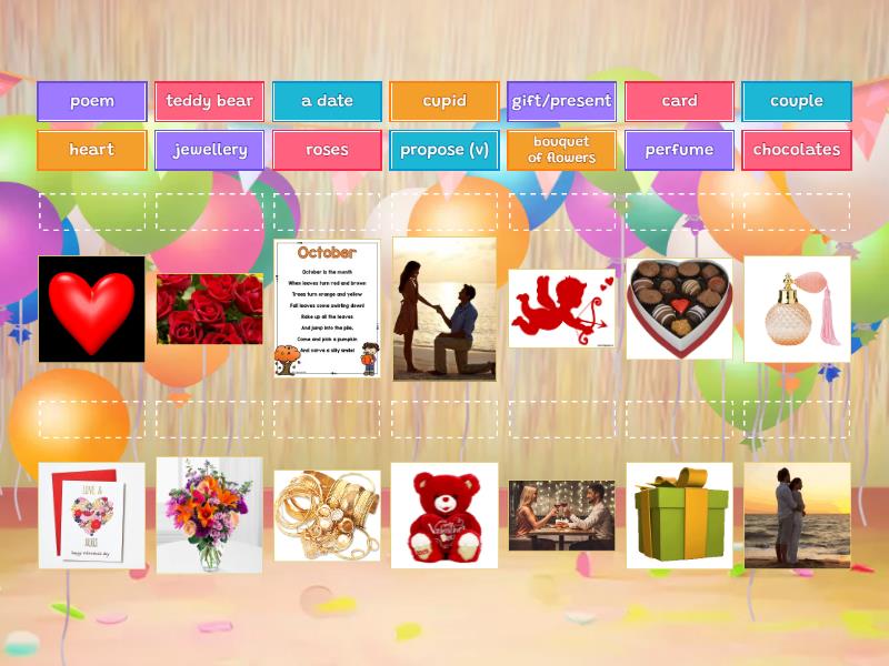 Valentine's Day vocabulary B1-B2 - Match up
