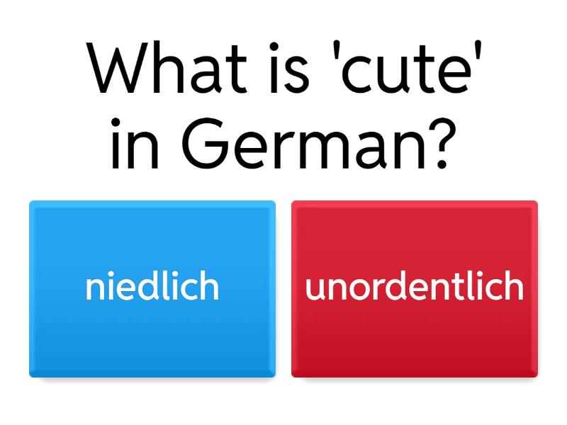 German Vocabulary - Quiz