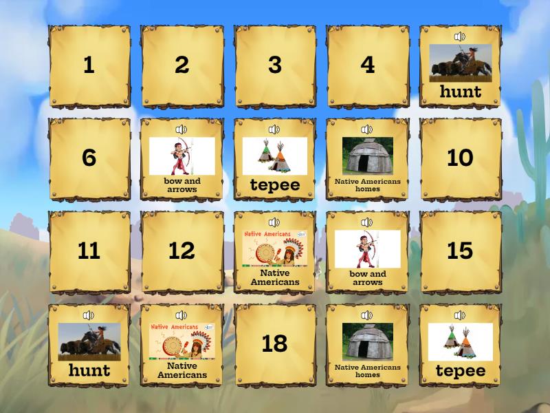 Native Americans - Matching pairs