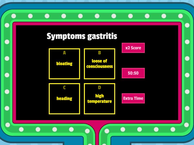 Gastritis test - Gameshow quiz