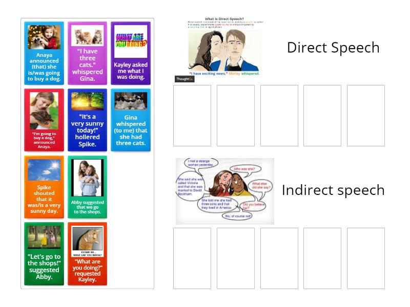 Direct Speech & Indirect Speech - Group sort