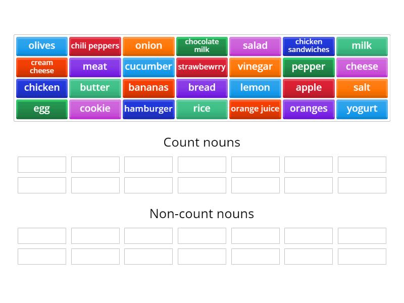 MOD 1_U6_L2_Count vs Non-count Nouns - Group sort