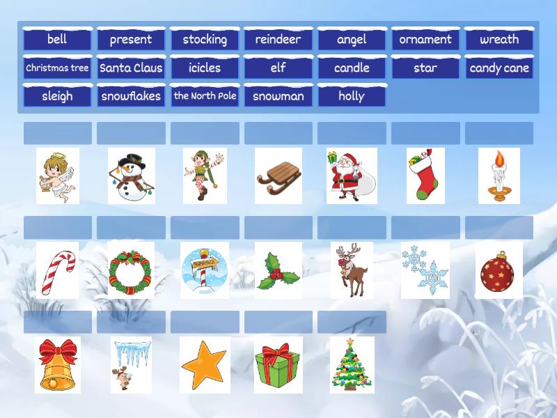 Christmas vocabulary - Match up