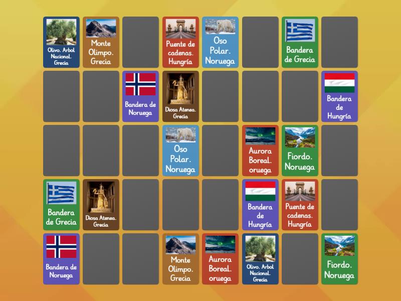 Conociendo algunos Paises - Matching pairs