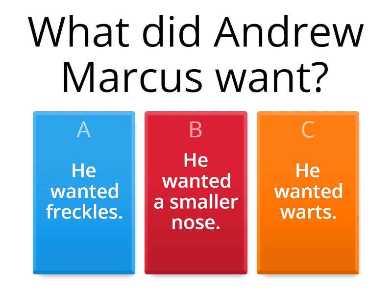 Freckle Juice - Chapters 1, 2 & 3. - Quiz