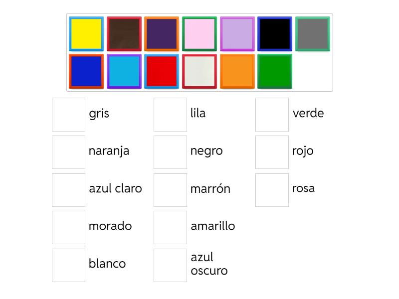 Los colores - Match up