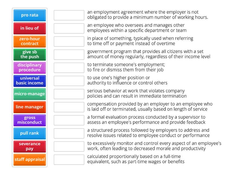 2b work practices - Match up