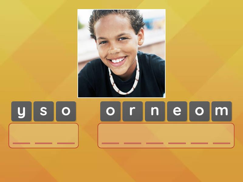 adjetivos de apariencia personal (moreno, castaño etc) preA2 - Anagram