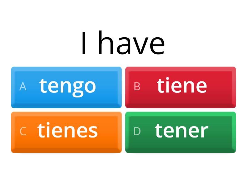 Tener conjugation practice - Quiz