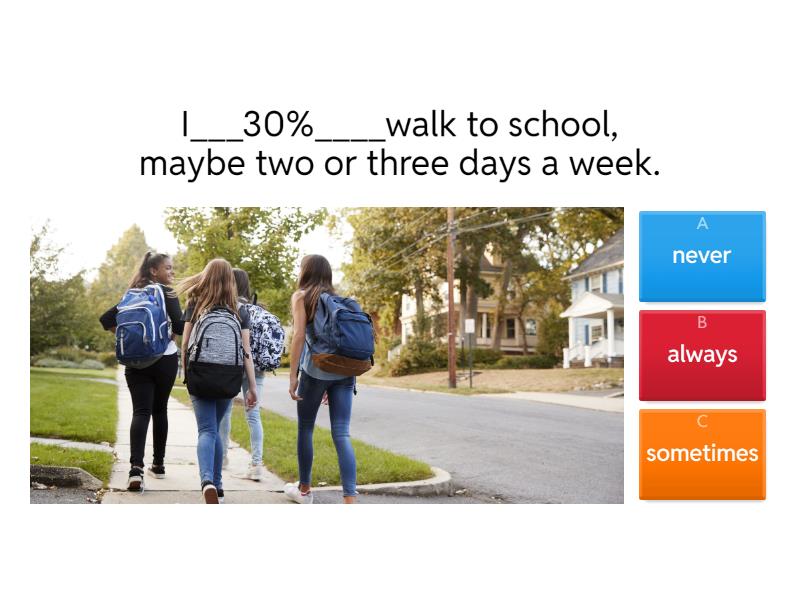 Present Simple Adverbs of Frequency - Quiz