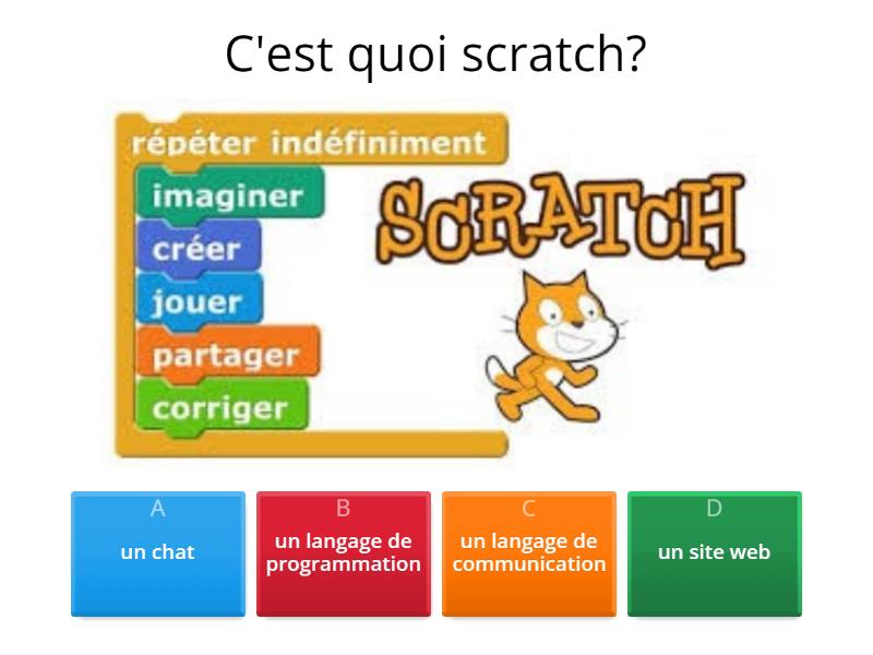 Programmer avec scratch - Quiz