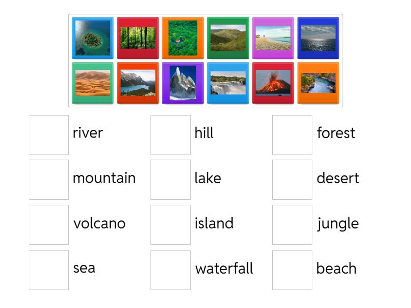Geographical features Vocabulary - Match up