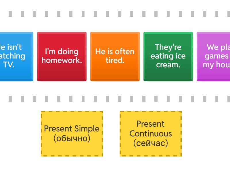 AS3 U1 Present simple vs continuous - Speed sorting