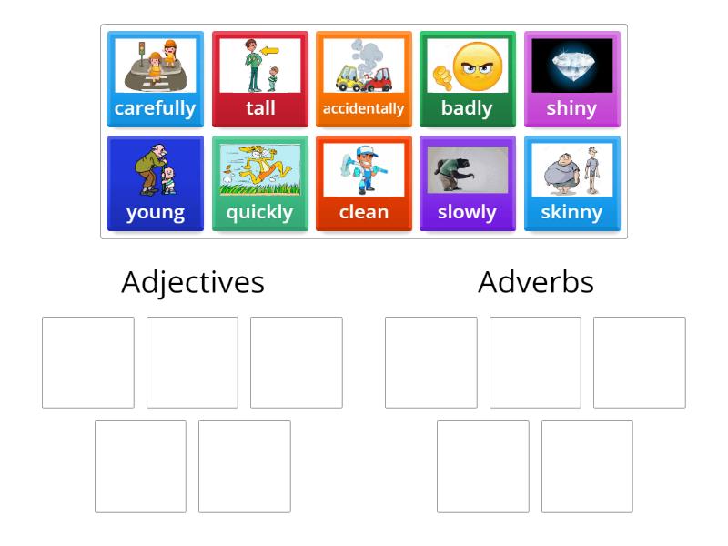 Adjectives vs. Adverbs - Group sort