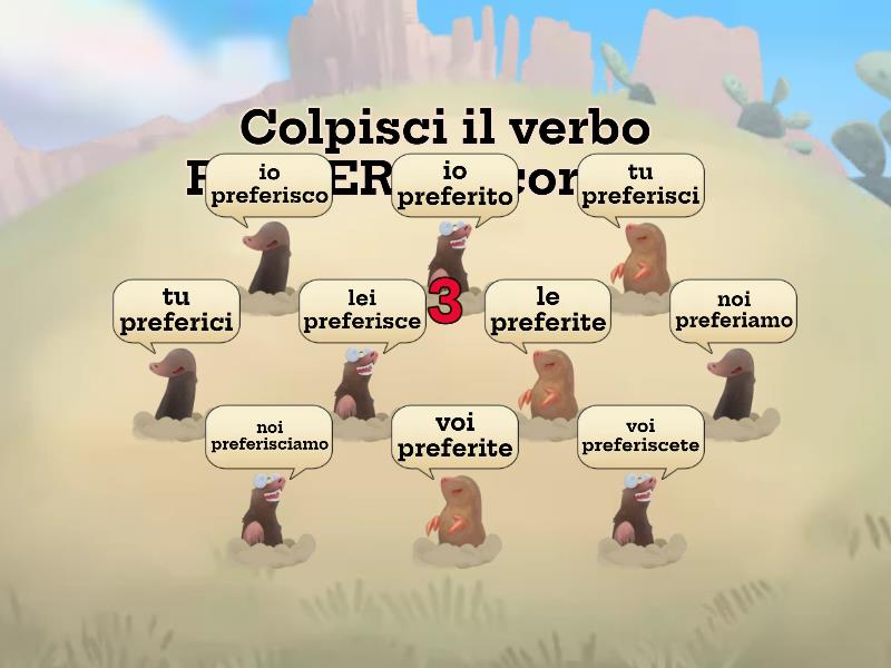Verbi in -ISC PREFERIRE - Whack-a-mole