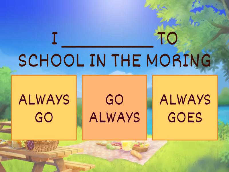 ADVERBS OF FREQUENCY & DAILY ROUTINE - PRESENT SIMPLE - Quiz