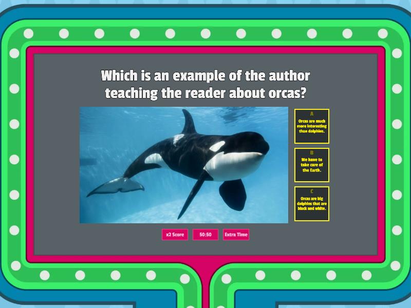 "All About Orcas" - Gameshow quiz
