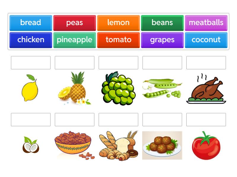 Starters FOOD (spelling) (test) - Match up