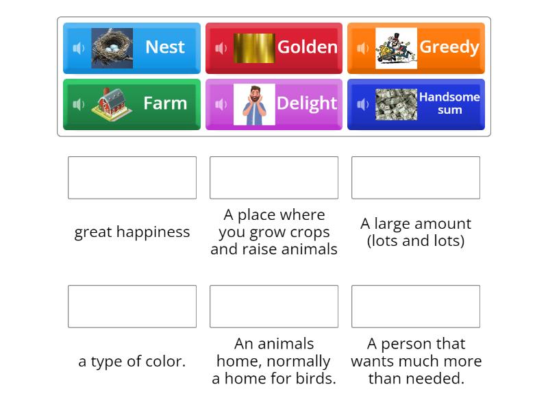 The Goose and The Golden Eggs - Match up