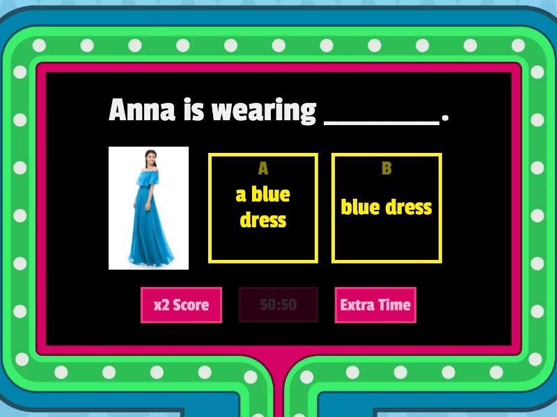 AS1 unit 8 Clothes a article - Gameshow quiz