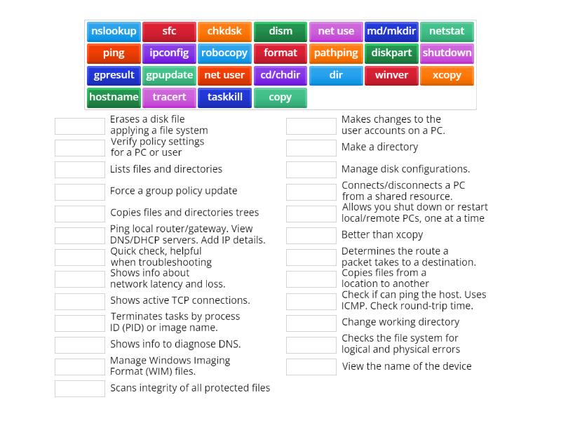 Windows Command Line Tools - Match up