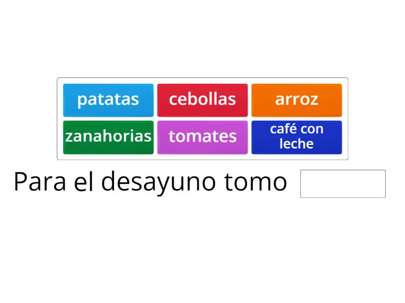 LAS TRES COMIDAS DEL DÍA - Complete the sentence