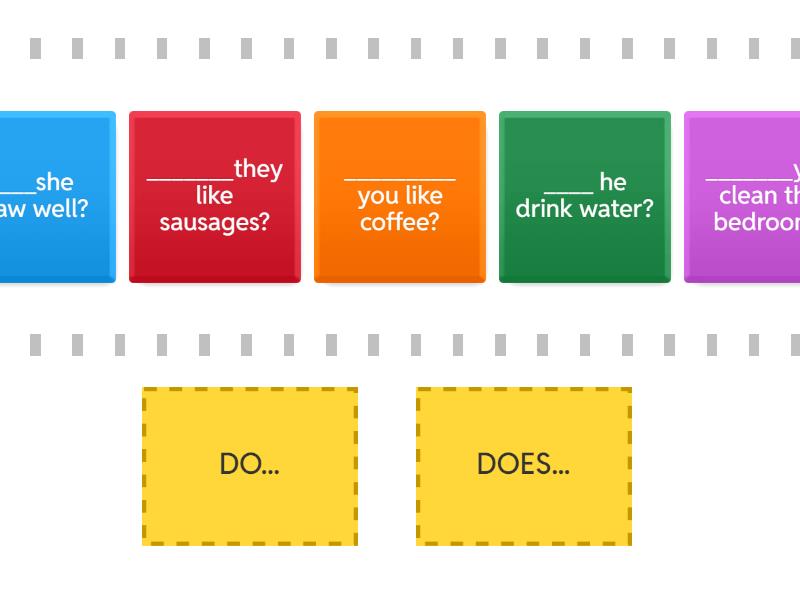 question Do/Does - Speed sorting