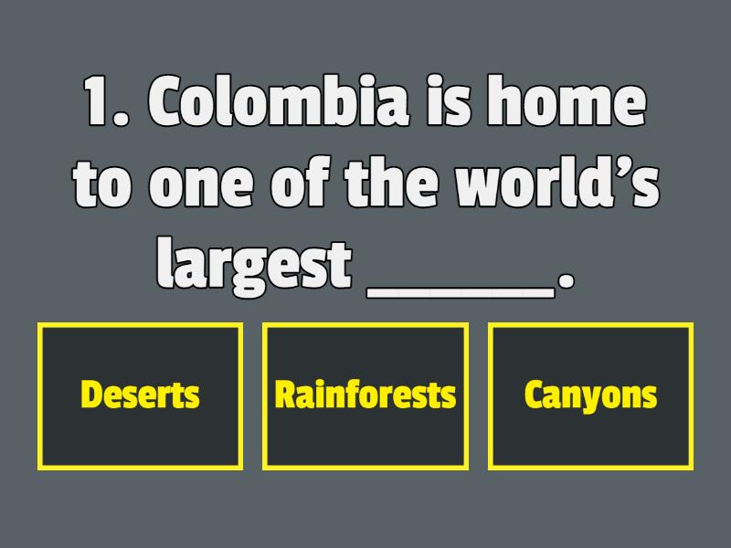 COLOMBIAN FACTS - Quiz