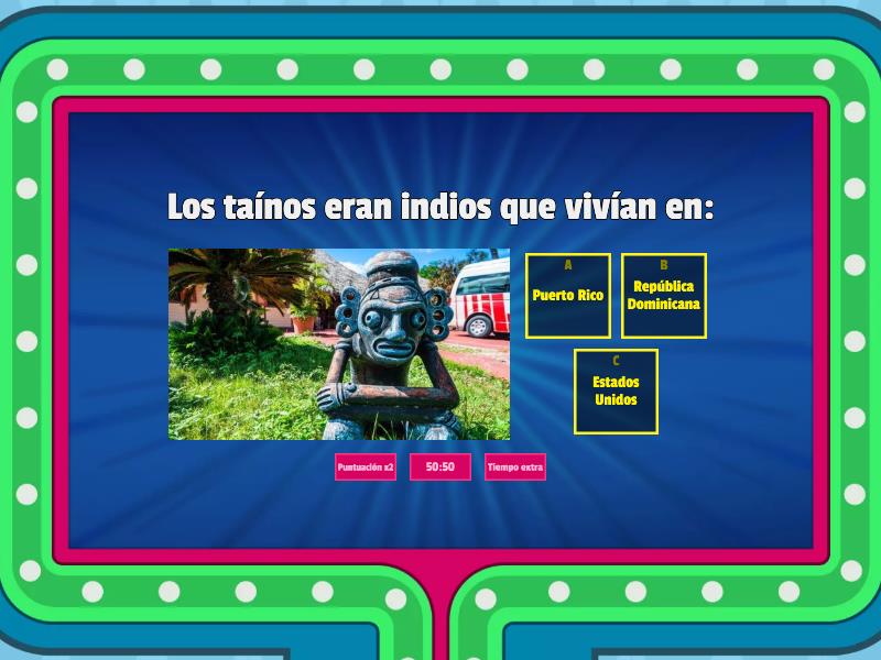 Los taínos - Gameshow quiz