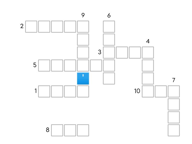 Lesson 23 - - Crossword