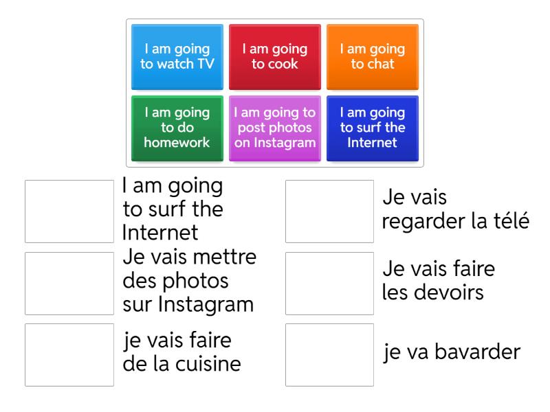 Step 1 Qu'est-ce que tu vas faire? - Match up